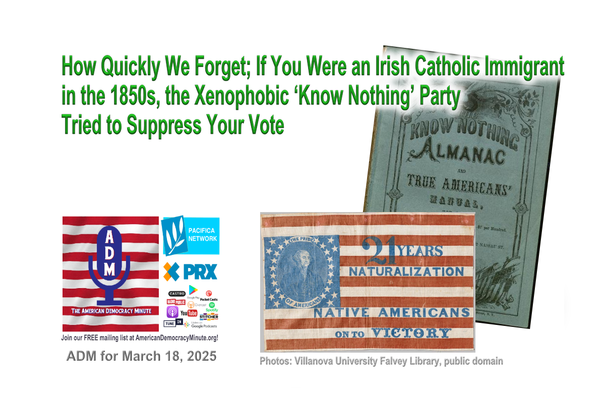 If You Were an Irish Catholic Immigrant in the 1850s, the Xenophobic ...