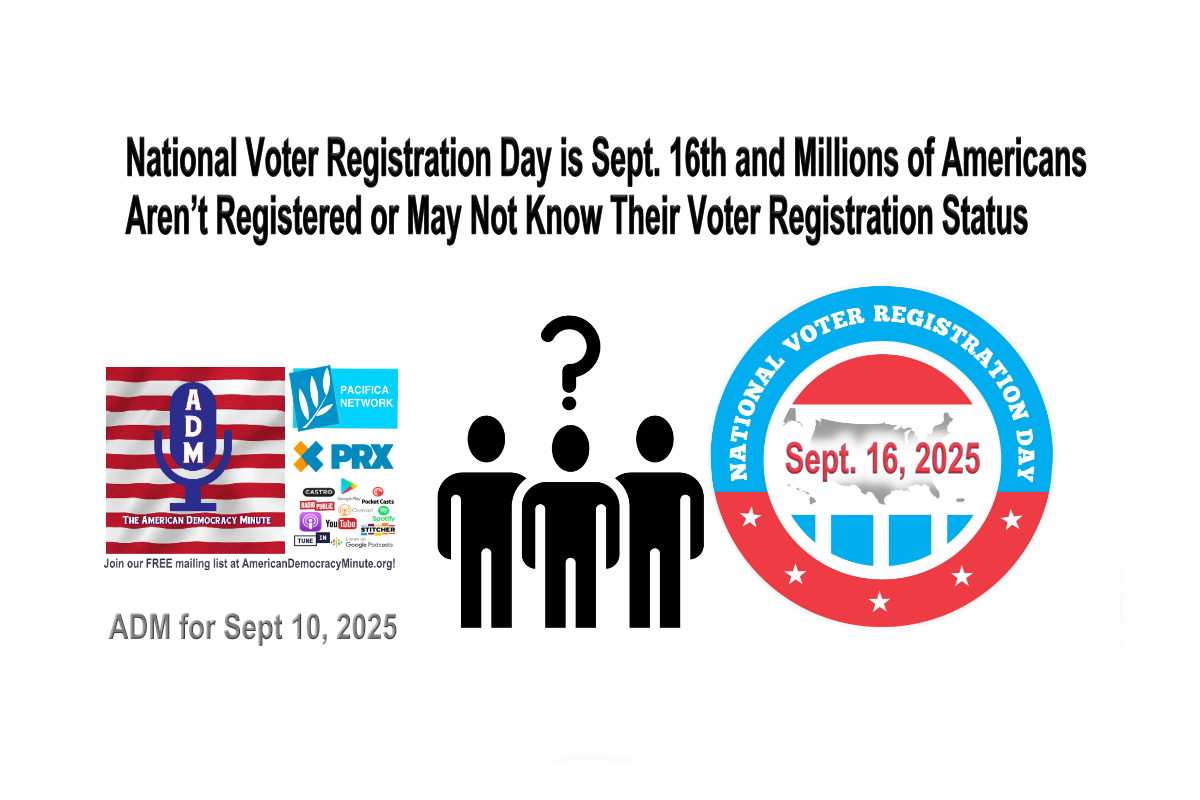 National Voter Registration Day is Sept. 16th and Millions of Americans ...