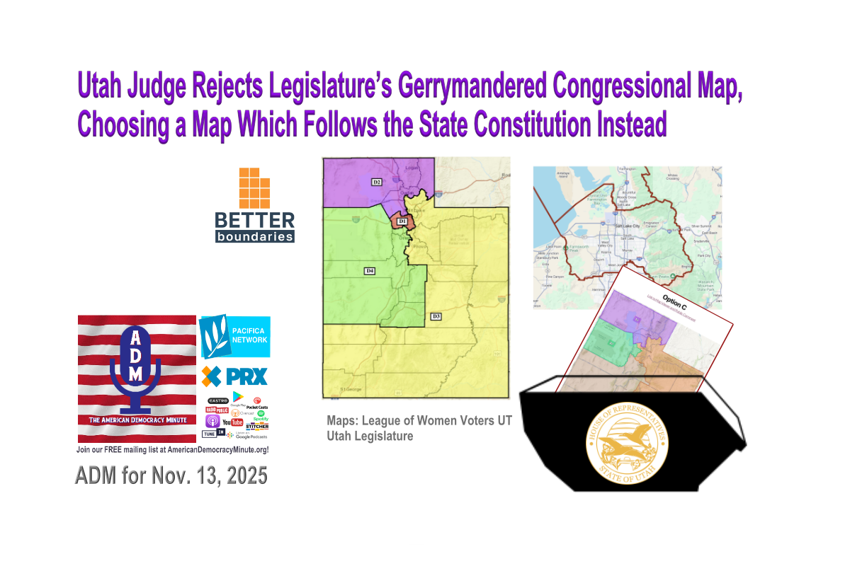 Utah Judge Rejects Legislature’s Gerrymandered Congressional Map ...